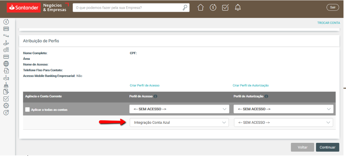 Criando Conta De Usuário Somente Para Leitura – Santander